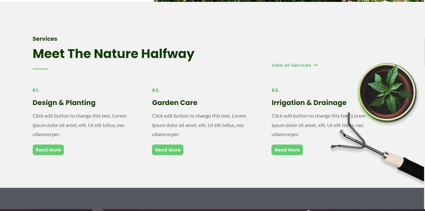 Sample Landscaping website - 658 Designz