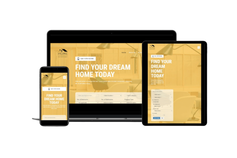 Sample real estate website - 658 Designz