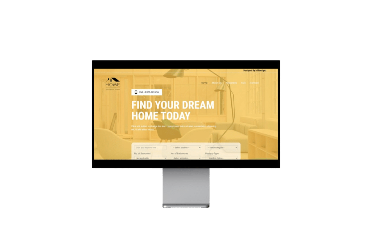 Sample real estate website - 658 Designz